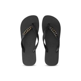 Uzurii Goldene kleine Flip-Flops schwarz