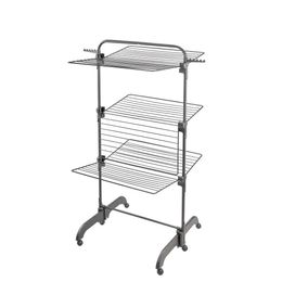 Leifheit Turmw&auml;schetrockner Comfort Tower 420 Black, Schwarz, Kunststoff, 70x145x76.5 cm, klappbar, Haushaltsreinigung, W&auml;schepflege, W&auml;schest&auml;nder