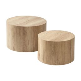 COUCHTISCHE RUND 2er set 58/58/58 cm