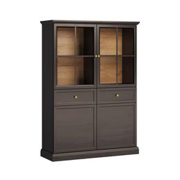 GESCHIRRSCHRANK Toja Anthrazitfarbenes Holz