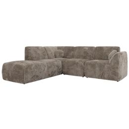 ECKSOFA NOARA 5M L Hellbraun Cord - Links
