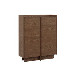 SIDEBOARD Japandi Dunkles Holz