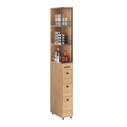 sobuy HOCHSCHRANK Natur