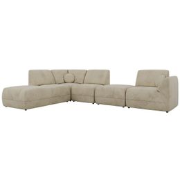ECKSOFA NOARA 6M L Beige Velvet - Links