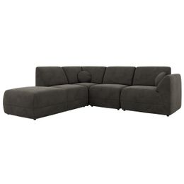 ECKSOFA NOARA 5M L Dunkelgrau Velvet - Links