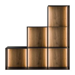 METALLREGAL QUADRO V mit LED-Beleuchtung