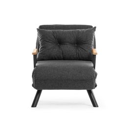 SESSEL mit Stoffbezug und Metallf&uuml;&szlig;en, umwandelbar 67/50/41 cm