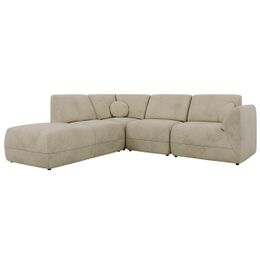 ECKSOFA NOARA 5M L Beige Velvet - Links