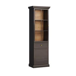 VITRINE Toja Anthrazitfarbenes Holz