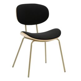 STUHL aus schwarzem Stoff H78 cm &ndash; OLYMPE