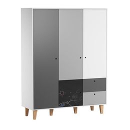 SCHRANK 3 T&uuml;ren schwarz