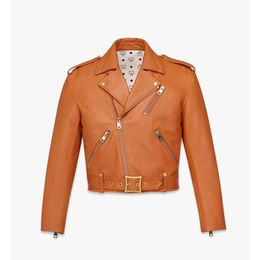 MCM Kurze Bikerjacke aus Lammleder MHJESMM04CO048