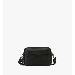 MCM Diamond Umh&auml;ngetasche aus Leder mit Maxi-Monogramm MMRFAAK01BK001