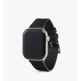 MCM 42-49mm Armband f&uuml;r Apple Watch aus gepr&auml;gtem Leder mit Monogramm MXZGSTT06BK001
