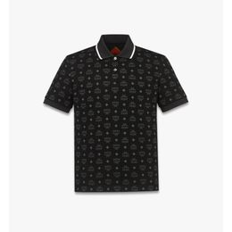 MCM Poloshirt aus Jacquard mit Monogramm MHTGSMM03BK00M