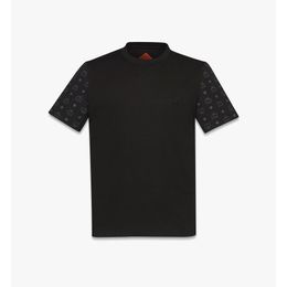 MCM Logo-T-Shirt aus Bio-Baumwolle und Monogramm-ECONYL MHTFAMD01BK00M