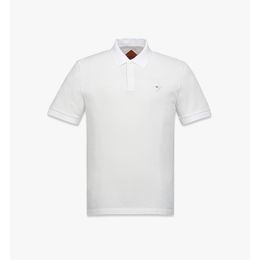 MCM Piqu&eacute;-Poloshirt mit rautenf&ouml;rmigem Aufn&auml;her MHTGABC02WT00S
