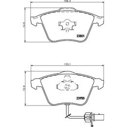 Hella Bremsbelagsatz, Scheibenbremse 8db355011711 f&uuml;r Audi (FAW)