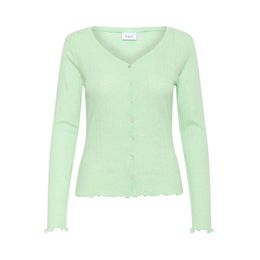 Sweatjacke Saint Tropez "Jersey-Cardigan GruSZ", Damen, Gr. L, pastel gr&uuml;n, Obermaterial: 95% Baumwolle CO(Bio). 5% Polyester PES., Sweatjacken Sweatjacke
