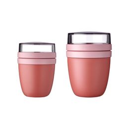 Lunchbox Mepal "Lunchpot mini + regular Ellipse 2er Set", bunt (vivid mauve), B:2cm H:2cm L:2cm, Kunststoff, Lebensmittelaufbewahrungsbeh&auml;lter, Lunchbox, Sp&uuml;lmaschinengeeignet, Mikrowellenfest