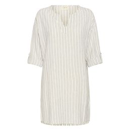 Midikleid Cream "Kleid CRVenta", Damen, Gr. 36, N-Gr, schwarz (schwarz marshmallow stripe), Obermaterial: 70% Viskose CV. 30% Leinen LI., Kleider Midikleid