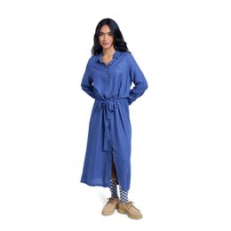 Hemdblusenkleid Roxy "Island Escape Solid", Damen, Gr. XS, US-Gr&ouml;&szlig;en, vintage indigo, Obermaterial: 100% Viskose., Kleider