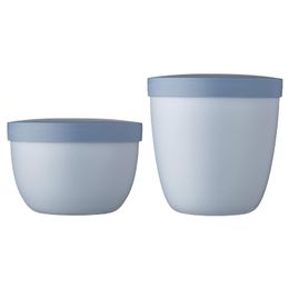 Lunchbox Mepal "Snackpots Ellipse 350 & 500 ml 2er Set", blau (nordic blau), B:2cm H:2cm L:2cm &Oslash;:10,7cm, Kunststoff, Lebensmittelaufbewahrungsbeh&auml;lter, Lunchbox, Sp&uuml;lmaschinengeeignet, Mikrowellengeeignet (ohne Deckel)