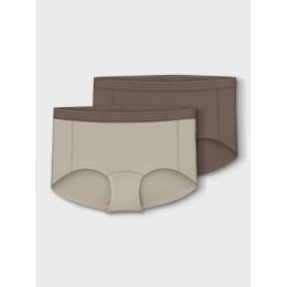 Boxershorts name it "NKFHIPSTER 2P PEYOTE NOOS", M&auml;dchen, Gr. 116, beige (peyote), Jersey, Obermaterial: 95% Baumwolle, 5% Elasthan, unifarben, eng, Unterhosen