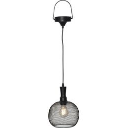 LED Solarleuchte "Solarlampe Sunlight", schwarz, B:19cm H:25cm L:19cm T:19cm &Oslash;:19cm, Parforce Traditional Hunting, Leuchten, Solar-H&auml;ngelampe aus Metall, 5Lm, D&auml;mmerungssensor
