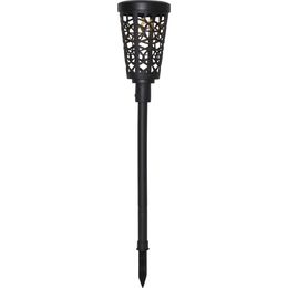 LED Solarleuchte "Solar-Wegleuchte Sinnia", schwarz, B:13,5cm H:62cm L:13,5cm T:13,5cm &Oslash;:13,5cm, Parforce Traditional Hunting, Leuchten, stimmungsvolles Lichtmuster, D&auml;mmerungssensor