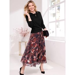 Langarmshirt "Langarm-Shirt", Damen, Gr. 56, schwarz, 100% Baumwolle, unifarben, asymmetrischer Ausschnitt, Shirts Langarmshirt