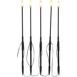 LED Gartenleuchte "Au&szlig;endekoration Milky", schwarz, B:200cm H:50,5cm L:200cm T:1,5cm, Parforce Traditional Hunting, Leuchten, LED Gartenleuchte, 5 Lichtst&auml;be in Reihe, 50cm Abstand zwischen den St&auml;ben, LEDs warmwei&szlig;