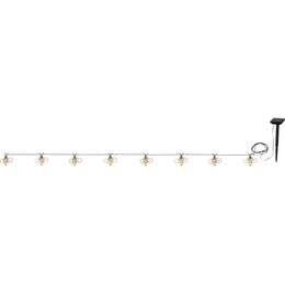 LED-Lichterkette "Wings", bronze, Dioden 8 Stk. Flammen 8 Stk., Kabell&auml;nge 2m x Gesamtl&auml;nge 2,1m, Parforce Traditional Hunting, Lichterketten, warmw. LEDs ca. 10cm &Oslash;, 210 cm L&auml;nge, Akku, Erdspie&szlig;, Vierfarb-Karton