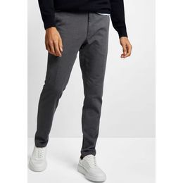 Chinohose Cinque "CIBRODY", Herren, Gr. 56, N-Gr, grau, Web, Obermaterial: 97% Baumwolle, 3% Elasthan, slim fit lang, Hosen Chinohose, modisches Strukturmuster