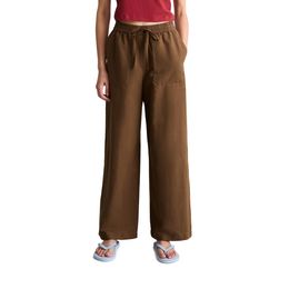 Marc O'Polo Chinohose MARC O'POLO DENIM "aus Leinen-Baumwolle-Mix", Damen, Gr. L, Normalgr&ouml;&szlig;en, umbra braun, Obermaterial: 56% Leinen, 44% Baumwolle, unifarben, regular fit lang, Hosen Chinohose