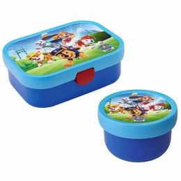 Lunchbox Mepal "Obst- und Bentobox Paw Patrol Pups Campus 300 & 750 ml blau-hellblau", blau (blau, hellblau), B:2cm H:2cm L:2cm, Kunststoff, Lebensmittelaufbewahrungsbeh&auml;lter, Lunchbox