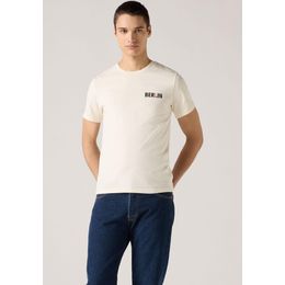 Levi's Print-Shirt LEVI'S "Levi's Original Housemark T-Shirt Canarias", Herren, Gr. M, levi berlin egret bo, Jersey, Obermaterial: 100% Baumwolle, bedruckt, unifarben, gerade h&uuml;ftbedeckend, Rundhals, Shirts, mit Print
