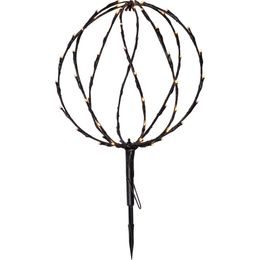 Dekolicht "Au&szlig;endekoration Sphere", schwarz, H:44cm &Oslash;:30cm, Parforce Traditional Hunting, Leuchten, abnehmbarer Erdspie&szlig;, Haken zum Aufh&auml;ngen, Batteriebetrieb, Timer