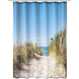 Duschvorhang Kleine Wolke "Borkum", bunt (multicolor), B:180cm H:200cm, Polyester, Duschvorh&auml;nge