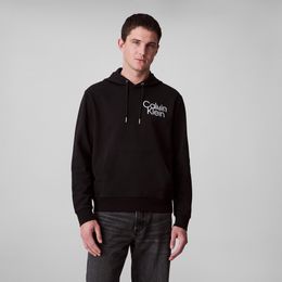 Hoodie Calvin Klein "400GSM TRRY SPRTSWR", Herren, Gr. XL, schwarz, Sweatware, Obermaterial: 90% Baumwolle, 10% Polyester, unifarben, B&uuml;ndchen, Sweatshirts Hoodie