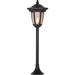LED Solarleuchte "Solarlampe Flame", schwarz, B:15,5cm H:63cm L:15,5cm T:15,5cm &Oslash;:15,5cm, Parforce Traditional Hunting, Leuchten, mit Flammen-Effekt als H&auml;nge-, Tisch-, Boden- oder Wegleuchte