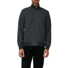 Sweatshirt s.Oliver, Herren, Gr. L, anthrazit, Sweatware, Obermaterial: 57% Baumwolle, 43% Polyester, unifarben, regular fit normal, ohne Ausschnitt, Rippb&uuml;ndchen, Sweatshirts Sweatshirt, mit Rippb&uuml;ndchen