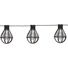 LED-Lichterkette "Cage", schwarz, Dioden 8 Stk. Flammen 8 Stk., Kabell&auml;nge 5m x Gesamtl&auml;nge 2,8m, Parforce Traditional Hunting, Lichterketten, ca. 2,8 m + 5 m Zuleitung, mit Trafo, outdoor, Vierfarb-Karton