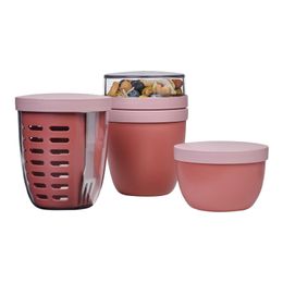 Lunchbox Mepal "Lunchpot, Fruitpot und Snackpot Ellipse 3er Set", bunt (vivid mauve), B:2cm H:2cm L:2cm &Oslash;:10,7cm, Kunststoff, Lebensmittelaufbewahrungsbeh&auml;lter, Lunchbox