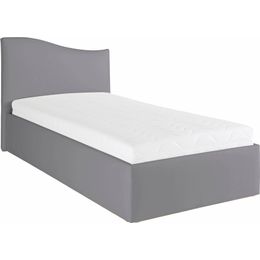 Polsterbett, grau, B:112cm L:210cm, Bezug Bett: Kunstleder;Bonnell-Federkernmatratze: 51% Polypropylen, 39% Polyester und 10% Baumwolle;Kaltschaummatratze: 100% Polyester, Bezug abnehm- und waschbar bis 60C, Westfalia Schlafkomfort, Betten, Polsterbett ohne Bettkasten Polsterbett, inkl. Bettkasten bei Ausf&uuml;hrung mit Matratze