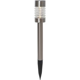 LED Solarleuchte "Solar-Wegleuchte Terni", silber, B:7,5cm H:42cm L:7,5cm T:7,5cm &Oslash;:7,5cm, Parforce Traditional Hunting, Leuchten, Stahl- und Glasausf&uuml;hrung, D&auml;mmerungssensor