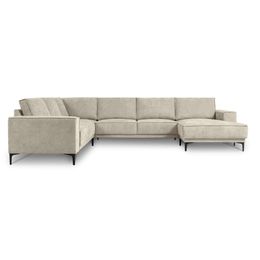 Wohnlandschaft OTTO HOME "OLAND U-Form, XXL, B: 342 cm, Skandi-Design", beige, B:342cm H:85cm T:260cm, 100% Polyester, Sofas, Wohnlandschaft, Skandi-Design in Struktur, Flachgewebe, Luxus-Microfaser, Boucle