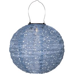 LED Solarleuchte "Solar Dekoration Festa", blau, B:25cm H:25cm L:25cm T:25cm &Oslash;:25cm, Parforce Traditional Hunting, Leuchten, Solar, D&auml;mmerungssensor, Lochmuster mit Schatteneffekt