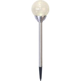LED Solarleuchte "Solar-Wegleuchte Roma", silber, B:12cm H:45cm L:12cm T:12cm &Oslash;:12cm, Parforce Traditional Hunting, Leuchten, D&auml;mmerungssensor, schlanke Bauform
