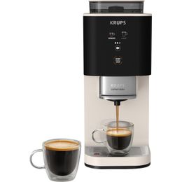 Krups Kaffeevollautomat "SA4001 Coffee Crush &ndash; f&uuml;r Espresso & Lungo", elfenbein, B:15cm H:36cm T:29,5cm, Kaffeevollautomaten, frisch gemahlene Bohnen oder vor-gemahlen, einfache Reinigung, Kaffeevollautomat